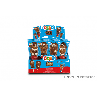 Ozmo fun čokoládové lízátko 23g / 24 Ks | cukrovinky Herych